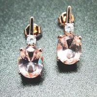 China Oval Cut Green Spinel Jewelry Silver Engagement Earring for Women for sale