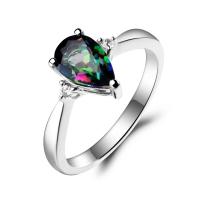 China Wholesale 925 Sterling Silver Trillion Cut Mystic Topaz Tennnis Bracelet for sale
