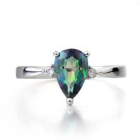 China Wholesale 925 Sterling Silver Trillion Cut Mystic Topaz Tennnis Bracelet for sale