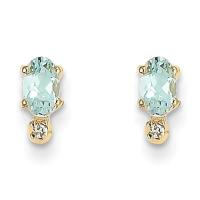 China Ladies Earring Earring 14K Gold Plated Oval Cut Topaz CZ Ladies Natural Gemstone Stud Earrings for sale