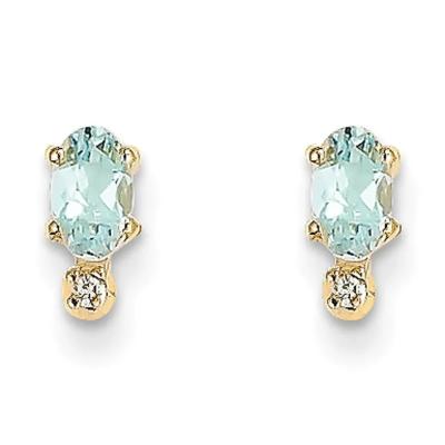 China Ladies Earring Earring 14K Gold Plated Oval Cut Topaz CZ Ladies Natural Gemstone Stud Earrings for sale