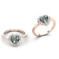 China Wholesale 925 Sterling Silver Jewelry Square Shape Mystic Topaz Silver Ring for sale