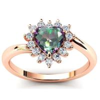 China Wholesale 925 Sterling Silver Jewelry Square Shape Mystic Topaz Silver Ring for sale