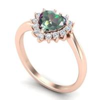 China Wholesale 925 Sterling Silver Jewelry Square Shape Mystic Topaz Silver Ring for sale