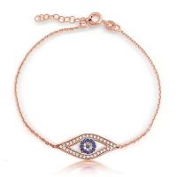 China Wholesale 925 Sterling Silver Rose Gold Plated Eye Tanzanite Bracelet for sale