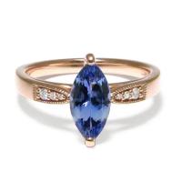 China 925 Sterling Silver Ring Pendant Earring Halo Oval Shape Tanzanite Jewelry Sets for sale