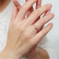 China Engagement Minimalist Design Marquise Cut Pink Morganite S925 Silver Women Jewelry Ring for sale