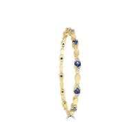 China 925 Sterling Silver Diamond Pear Sapphire Bracelet Classic For Girl Women for sale