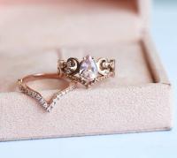 China Vintage Grateful S925 Rose Gold Antique Cz Engagement Rings Promise Anniversary Gift for sale