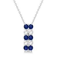 China S925 Sterling Silver Elegant Sapphire CZ Jewelry Women Crystal Chain Necklace Fashion for sale