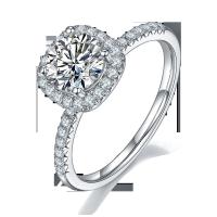 China Square Cut Bridal Women Moissanite  Square Diamond  Gold with Silver Romantic Wedding Ring for sale