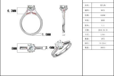 China Minimalist Custom  Diamond Moissanite Engagement Rings Promise Rings for Women for sale