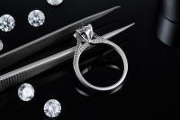 China Minimalist Custom  Diamond Moissanite Engagement Rings Promise Rings for Women for sale