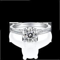 China Minimalist Custom  Diamond Moissanite Engagement Rings Promise Rings for Women for sale