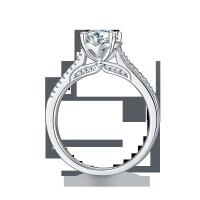 China Minimalist Custom  Diamond Moissanite Engagement Rings Promise Rings for Women for sale