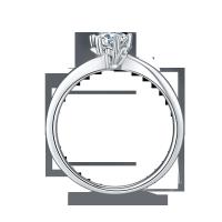 China Lady 9k Round 7.5mm Moissanite Open Fashion Grandeur Jewelry Silver Ring for sale
