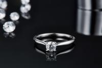 China 925 Sterling Silver Jewelry Diamond Moissanite Engagement Rings Promise Rings for Women for sale