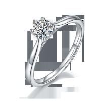 China 925 Sterling Silver Jewelry Diamond Moissanite Engagement Rings Promise Rings for Women for sale