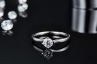 China 9K Gold Jewelry Minimalist Designs Moissanite 925 Silver Ring for sale