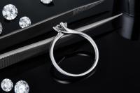 China 9K Gold Jewelry Minimalist Designs Moissanite 925 Silver Ring for sale