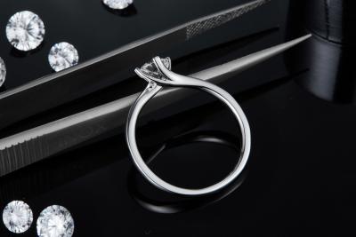 China 9K Gold Jewelry Minimalist Designs Moissanite 925 Silver Ring for sale