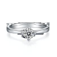 China 9K With Silver Mosaic Moissanite Jewelry Minimalist Lady Ring for sale