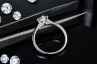 China 9K With Silver Mosaic Moissanite Jewelry Minimalist Lady Ring for sale
