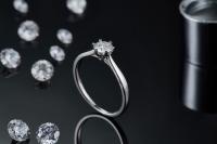 China 0.5ct  Shape Hexgonal  Lab Diamond Jewelry With Silver Women Ring for sale