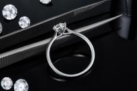 China 0.5ct  Shape Hexgonal  Lab Diamond Jewelry With Silver Women Ring for sale
