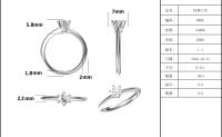 China 9K with Silver Ring cut White Moissanite Diamond Minimalist Wedding Jewelry for sale