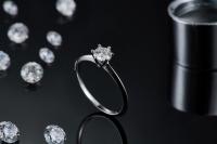 China 9K with Silver Ring cut White Moissanite Diamond Minimalist Wedding Jewelry for sale