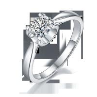 China 9K with Silver Ring Square White Moissanite Diamond Minimalist Wedding Jewelry for sale