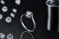 China 9K with Silver Ring Trapezoidal White Moissanite Diamond Minimalist Wedding Jewelry for sale