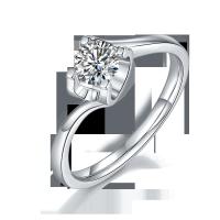 China 9K with Silver Ring Trapezoidal White Moissanite Diamond Minimalist Wedding Jewelry for sale