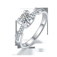 China White Moissanite Diamond Minimalist Custom Sytle Wedding Ring For Women for sale