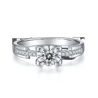 China White Moissanite Diamond Minimalist Custom Sytle Wedding Ring For Women for sale