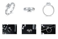 China White Moissanite Diamond Minimalist Custom Sytle Wedding Ring For Women for sale