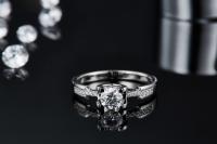 China White Moissanite Diamond Minimalist Custom Sytle Wedding Ring For Women for sale