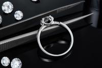 China White Moissanite Diamond Minimalist Custom Sytle Wedding Ring For Women for sale