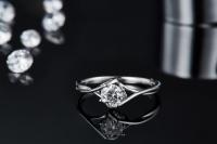China 925 Sterling Silver Women Jewelry 3 carat Natural Moissanite Promise Ring Wedding Ring Engagement Gemstone Jewelry for sale