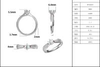 China 9K Gold Jewelry Minimalist Designs Moissanite 925 Silver Ring Set for sale
