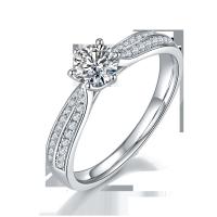 China 9K Gold Jewelry Minimalist Designs Moissanite 925 Silver Ring Set for sale