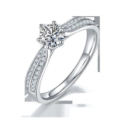 China 9K Gold Jewelry Minimalist Designs Moissanite 925 Silver Ring Set for sale