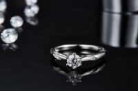 China Wholesale Moissanite Jewelry 925 Sterling Silver  Custom Moissanite Ring Engagement for sale