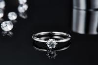 China Wholesale Moissanite Jewelry 925 Sterling Silver Wedding Engagement Moissanite Diamond Rings for sale