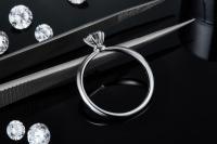 China Wholesale Moissanite Jewelry 925 Sterling Silver Wedding Engagement Moissanite Diamond Rings for sale