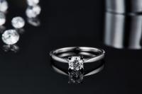 China Unique S925 East West Setting Women Emerald Cut Moissanite Modern Wedding Engagement Ring Anniversary CZ Rings for sale