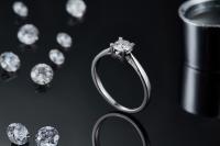 China Unique S925 East West Setting Women Emerald Cut Moissanite Modern Wedding Engagement Ring Anniversary CZ Rings for sale