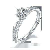 China White Moissanite Unique Sytle And  Sapphire Platineve Diamonds Jewelry Women Ring for sale