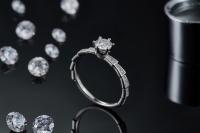 China White Moissanite Unique Sytle And  Sapphire Platineve Diamonds Jewelry Women Ring for sale